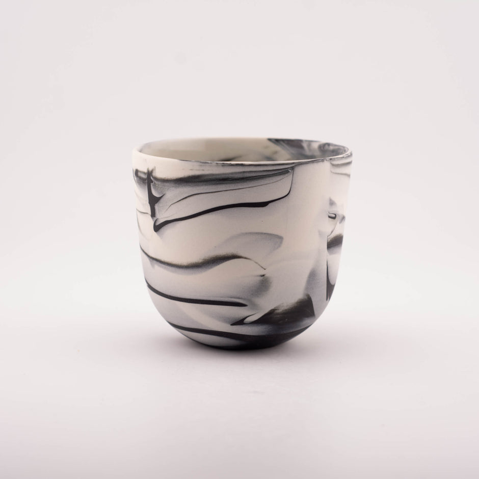 Handcrafted Porcelain Coffee Cup | Unique Mix Wave – MK STUDIO